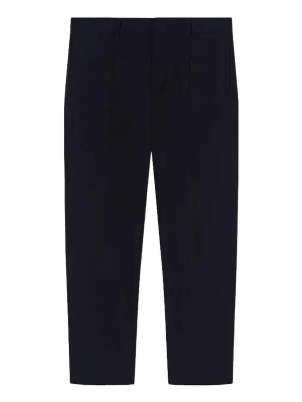 Emporio Armani Creased Tailored Pants - Navy Blue