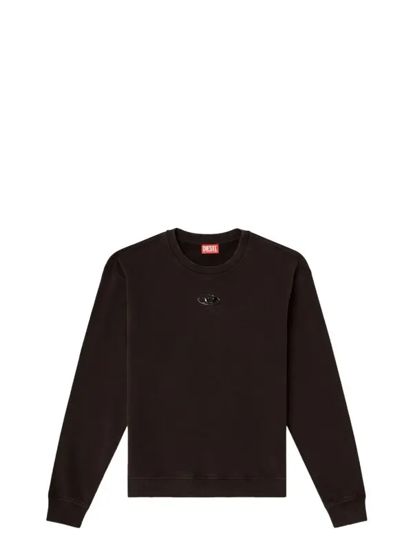 DIESEL® Logo-detail Crew-neck Sweatshirt - Black