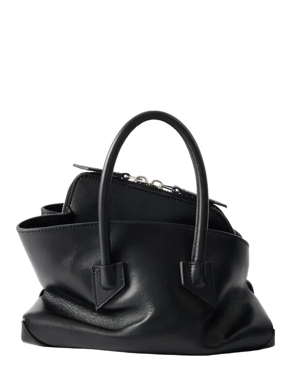 Attico La Passeggiata Embossed-logo Tote Bag - Black