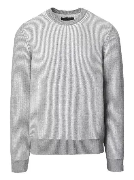 RAG  BONE Rag & Bone Simon Striped Crewneck Sweater - Gray