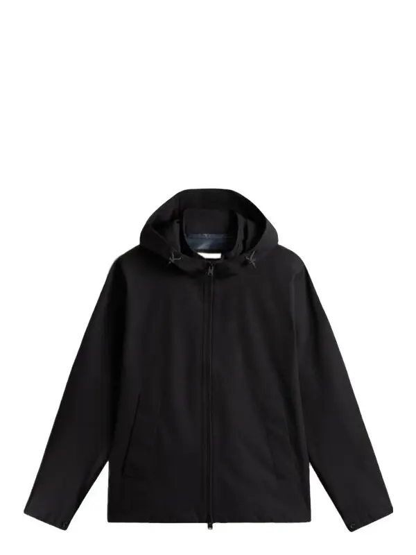 Woolrich Softshell Zip-up Hooded Jacket - Black
