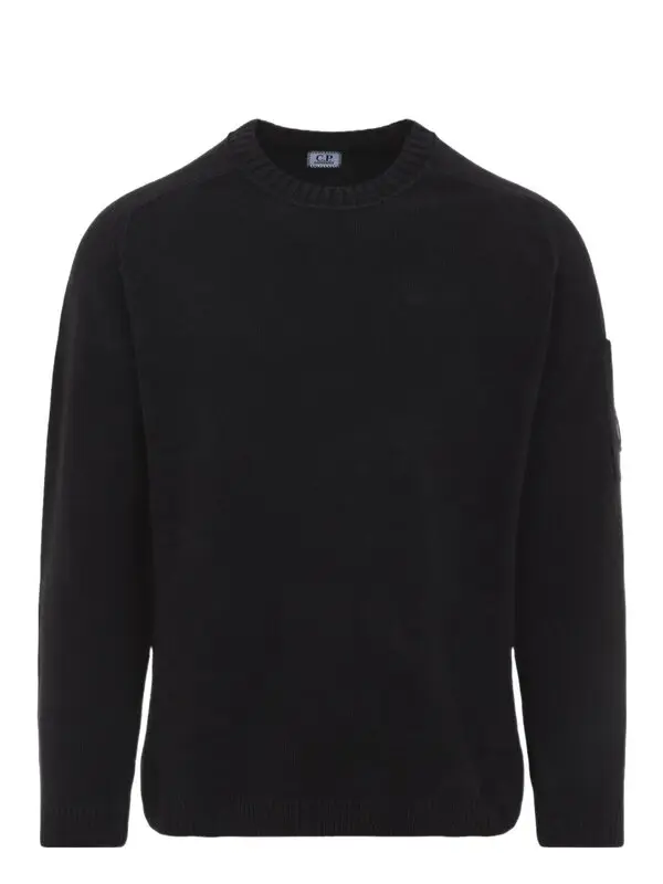 C.P. COMPANY Long-sleeved Crewneck Jumper - Black