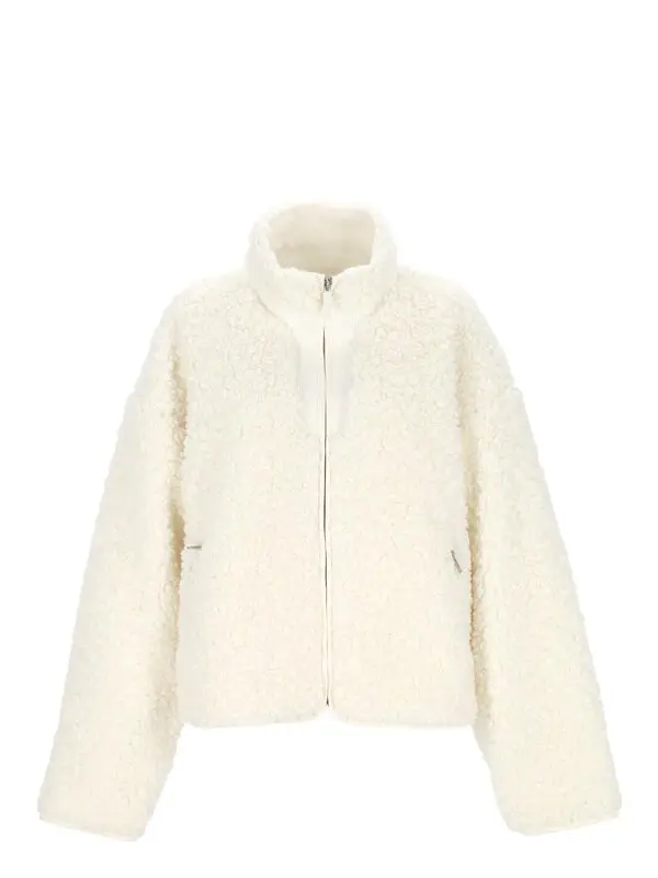 ENTIRE STUDIOS Teddy-effect Zip Jacket - White