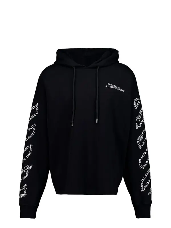 Off-White Drawstring Hoodie - Black