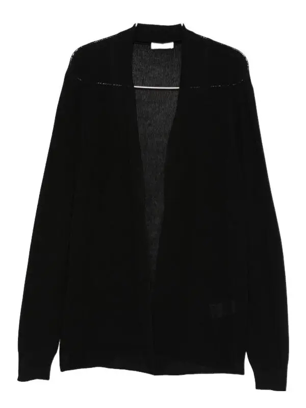 ROBERTO COLLINA Draped Open Cardigan - Black
