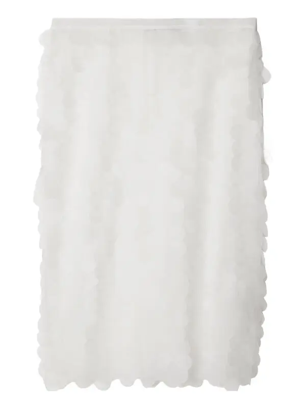 16Arlington Delta Sequin-embellished Tulle Midi Skirt - White