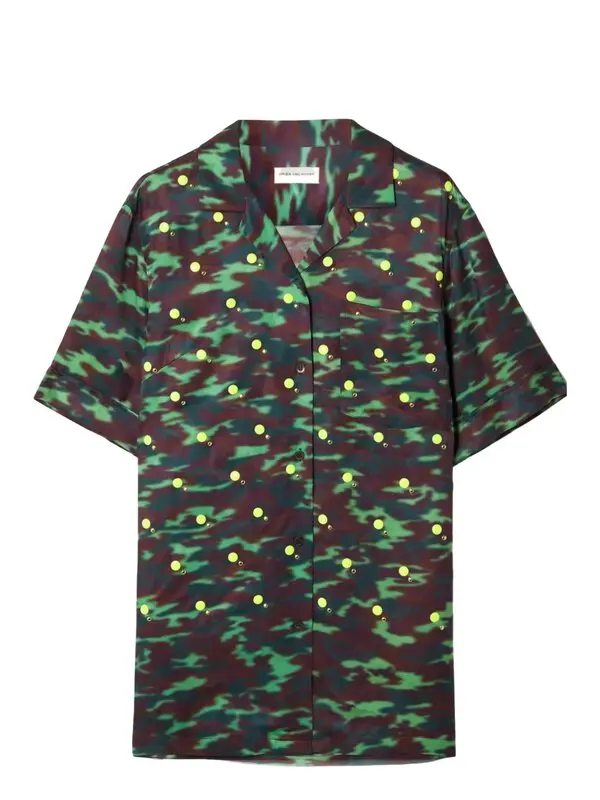 Dries Van Noten Camouflage Print Shirt - Black