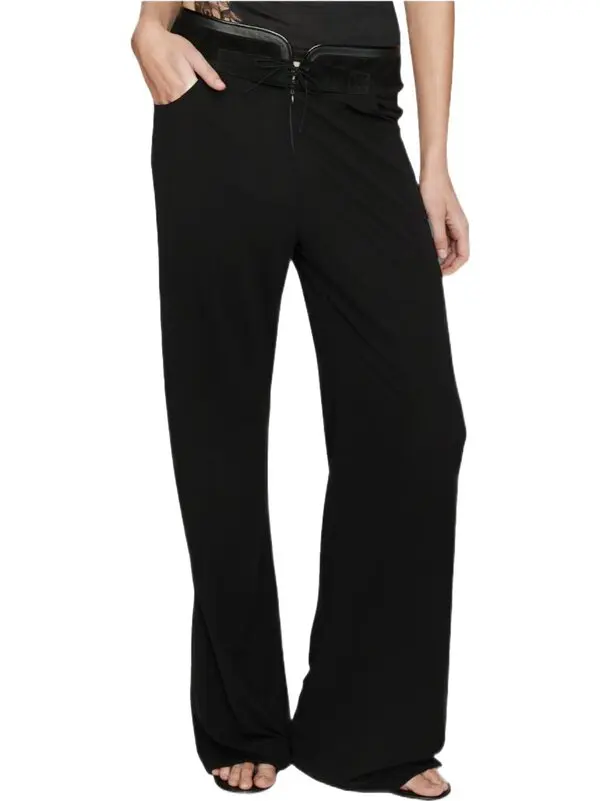 Christopher Esber Belted Jersey Trousers - Black
