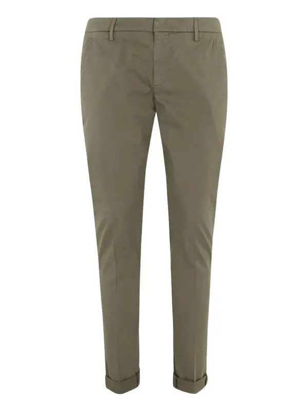 DONDUP Mid-rise Straight Leg Trousers - Green