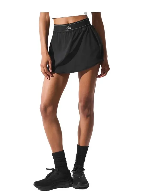 Alo Yoga Logo Waist Skirt - Black