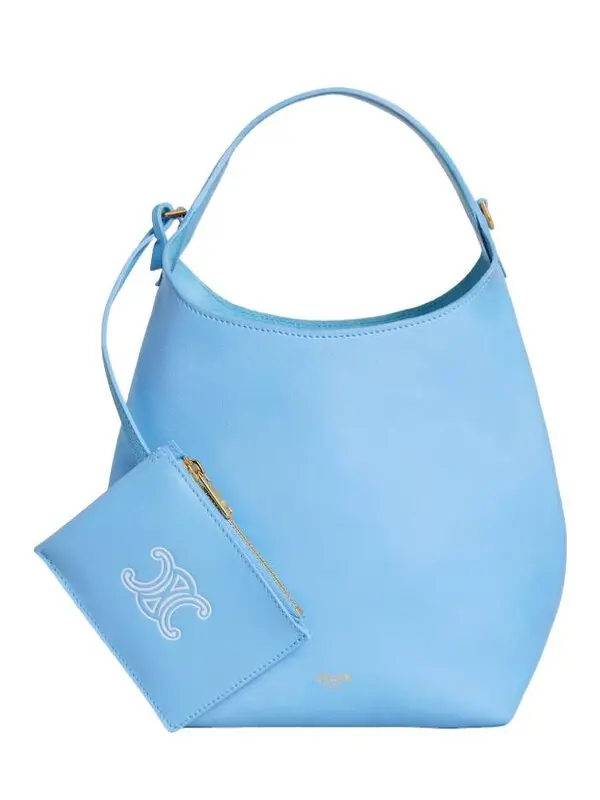 Celine Small Hobo Bag In Supple Smooth Calfskin - Blue