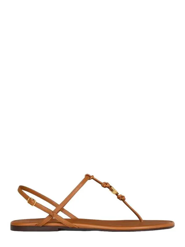 Celine Penny Sandal In Supple Calfskin - Cognac