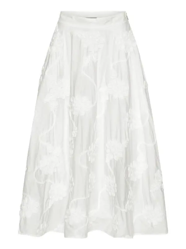 ROTATE BY BIRGER CHRISTENSEN Floral Maxi Skirt - Bright White
