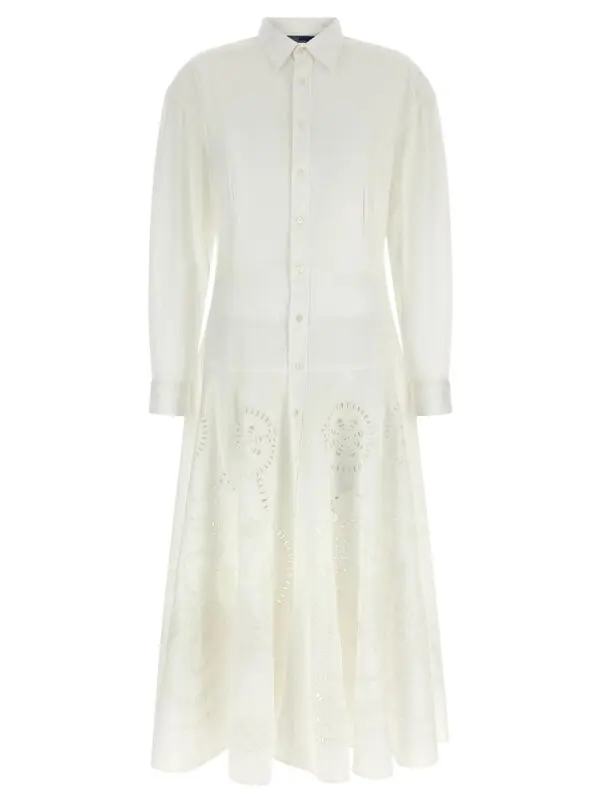 Polo Ralph Lauren Broderie Shirt Dress - White