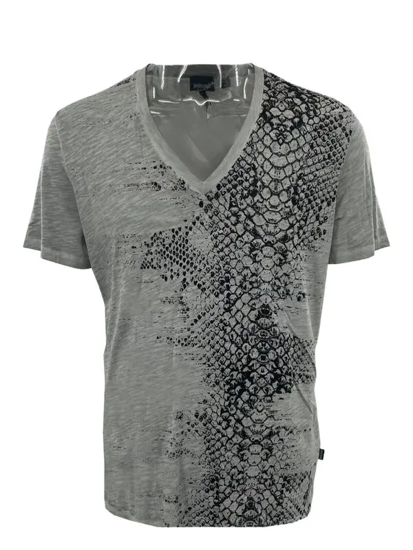 Just Cavalli V-neck Short-sleeved T-shirt - Gray