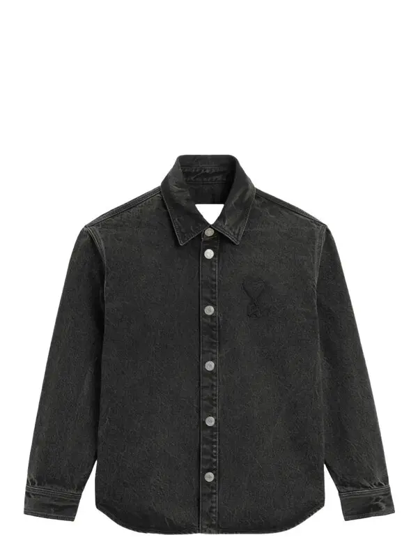 AMI Paris Crochet Friend Overshirt - Grey