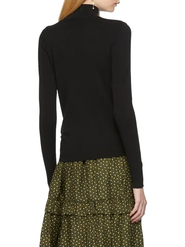 Chloé High Neck Pullover With Cut-out Detail - Black