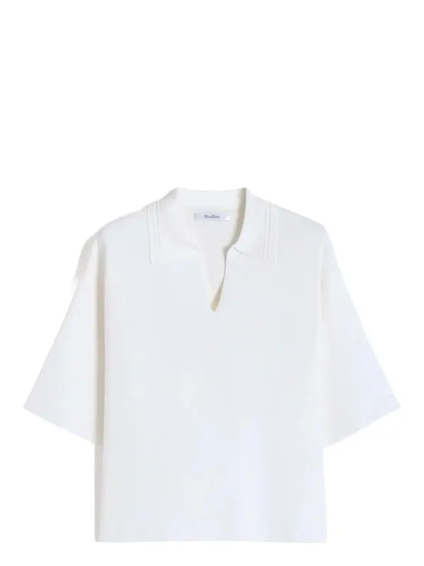 Max Mara V-neck Knit Top - Optical White