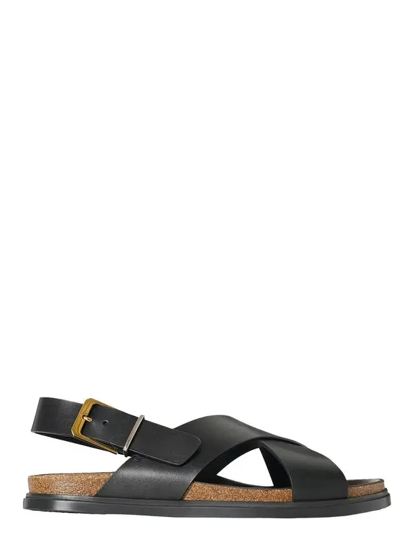 THE ROW Buckle Sandal - Black