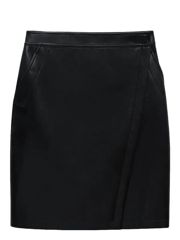 ANINE BING Alanis Wrap Mini Skirt - Black
