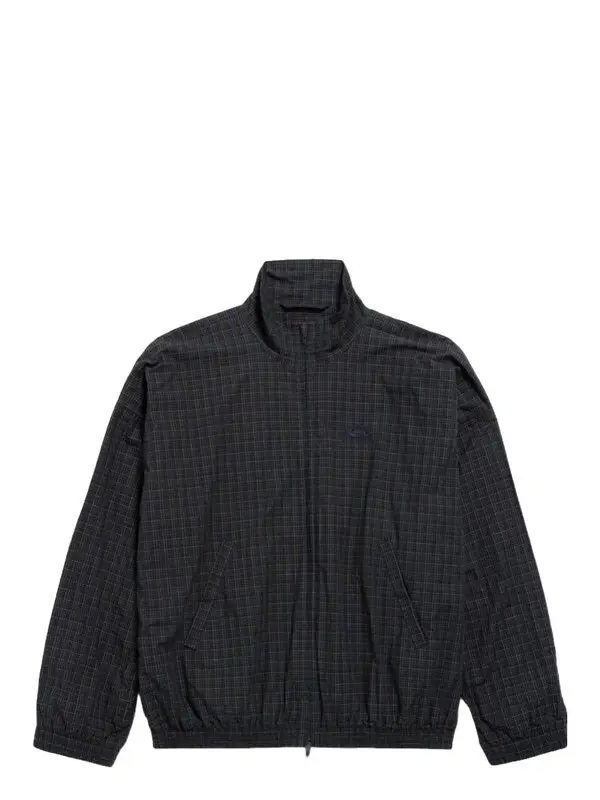 Balenciaga Checked Zip-up Jacket - Navy/dark Green