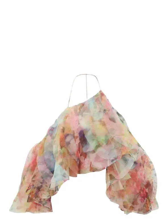 Zimmermann Luna Ruffled Off-shoulder Top - Splicing Flowers