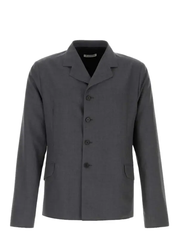 JIL SANDER Single-breasted Tailored Jacket - Grey
