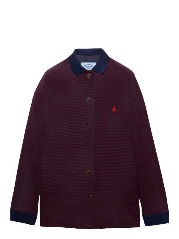 Prada Striped Blouson Jacket - Black