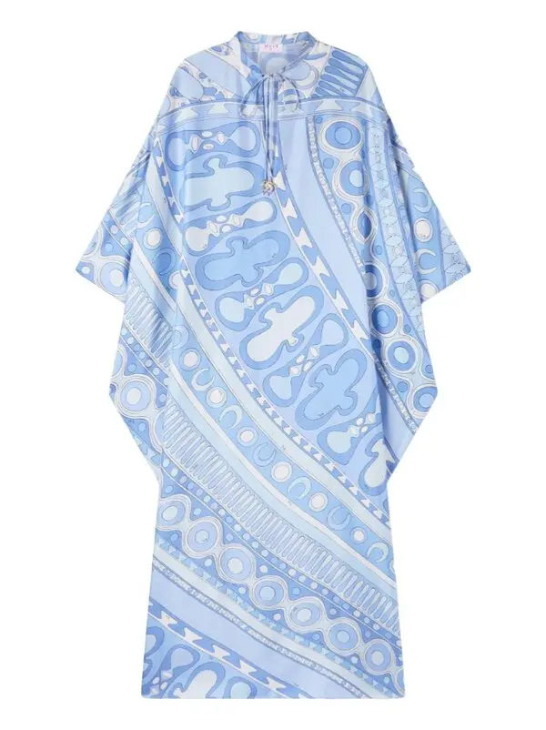 Emilio Pucci Printed Kaftan - Light Blue