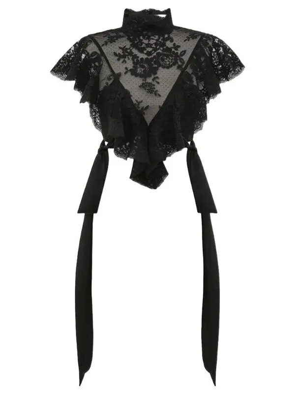 Zimmermann Luna Lace Bodice Top - Black