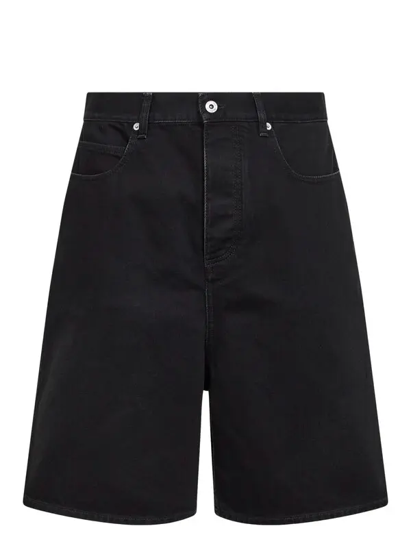 Bottega Veneta Wide-leg Denim Shorts - Black