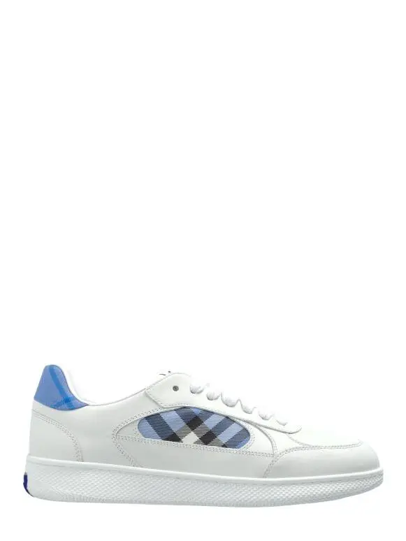 Burberry Terrace Lace-up Sneakers - Op White Cornflower