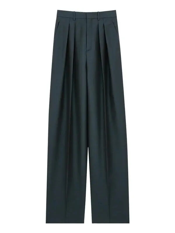 Saint Laurent Pleated Wide-leg Trousers - No