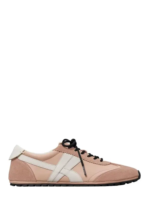 Tory Burch Retro Lace-up Low-top Sneakers - Nude
