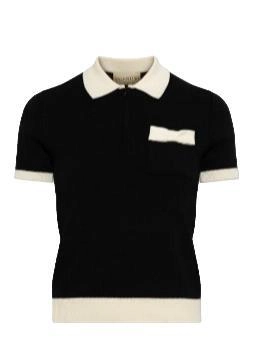 Valentino Garavani Short-sleeved Bow Detail Jumper - Black