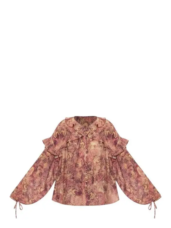 Isabel Marant Étoile Chalis Mandala-print Gathered Blouse - Pink