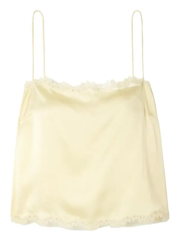 DÔEN Loure Lace-trimmed Silk Camisole - Nude