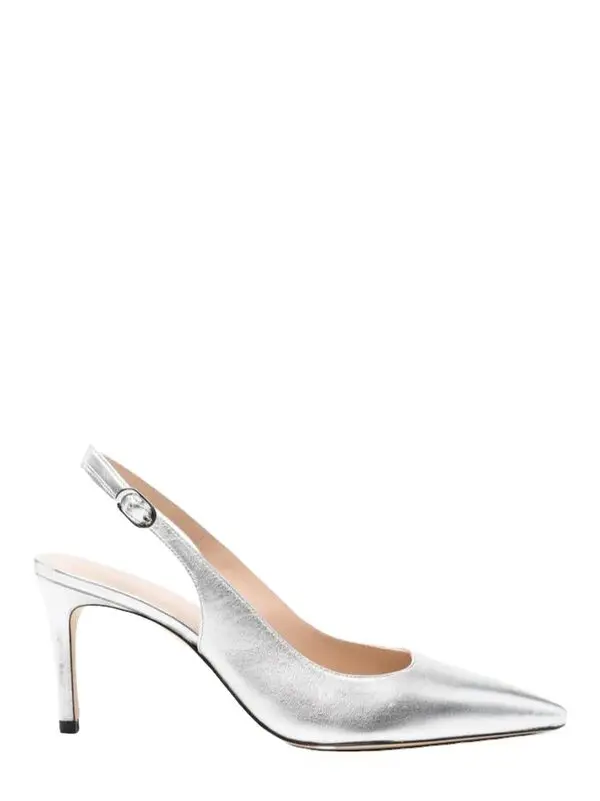 STUART WEITZMAN Pointed-toe Slingback High-heeled Sandals - Silver