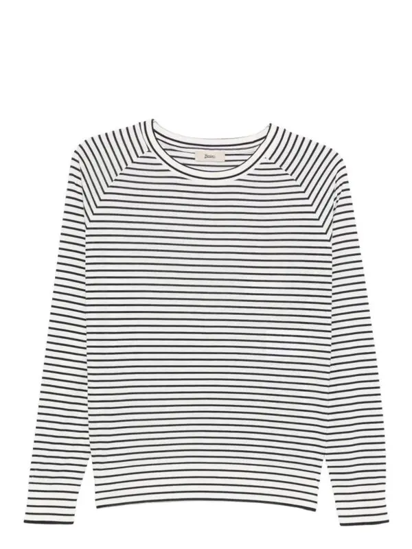 Herno Striped Long Sleeve Crewneck Top - No
