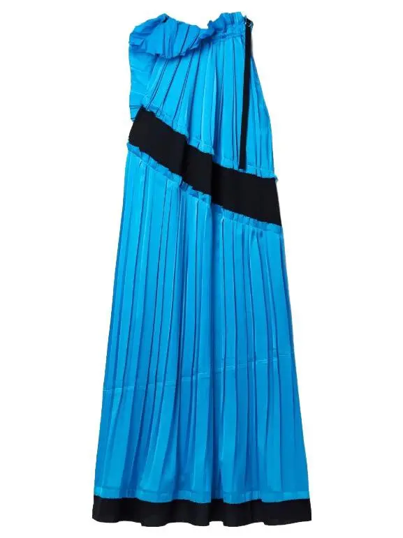 3.1 Phillip Lim Pleated Layered Ruffled Midi Dress - Blue