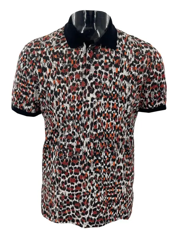 Just Cavalli Pull-down Short-sleeved Polo Shirt - Black