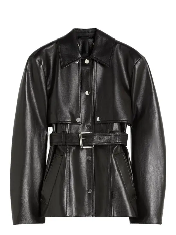 Sportmax Two-piece Leather Jacket - Black