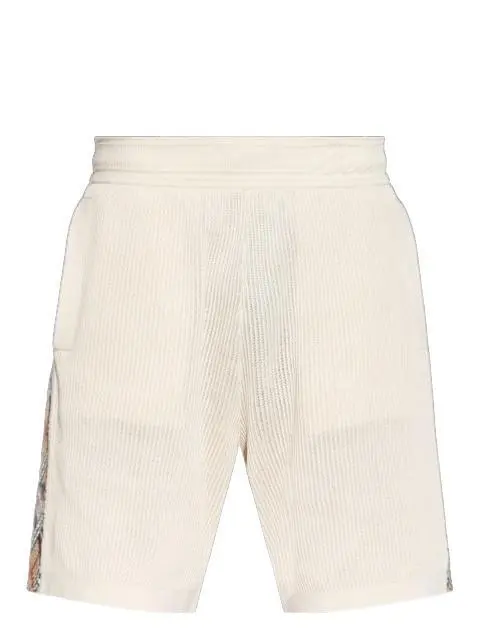 Burberry Checked Trim Knitted Shorts - White