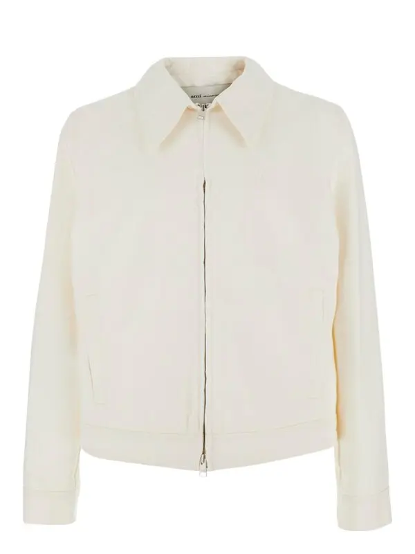 Ami De Coeur Zip-up Jacket - White