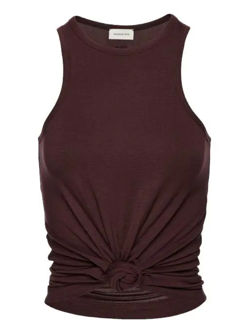 Magda Butrym Knotted Tank Top - Brown