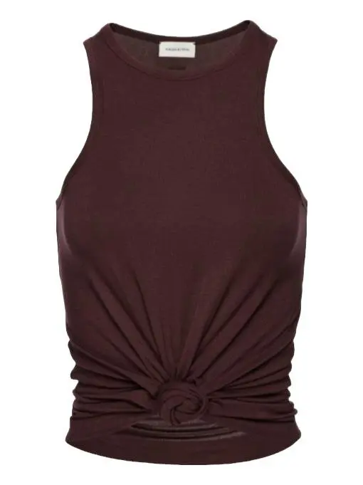 Magda Butrym Knotted Tank Top - Brown