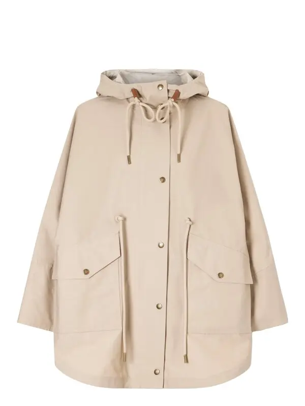 Moncler Brunnera Hooded Cotton-blend Jacket - Camel