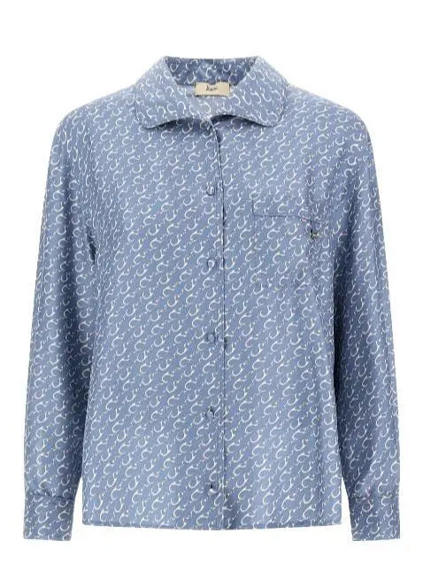 Herno Printed Long Sleeve Shirt - Light Blue