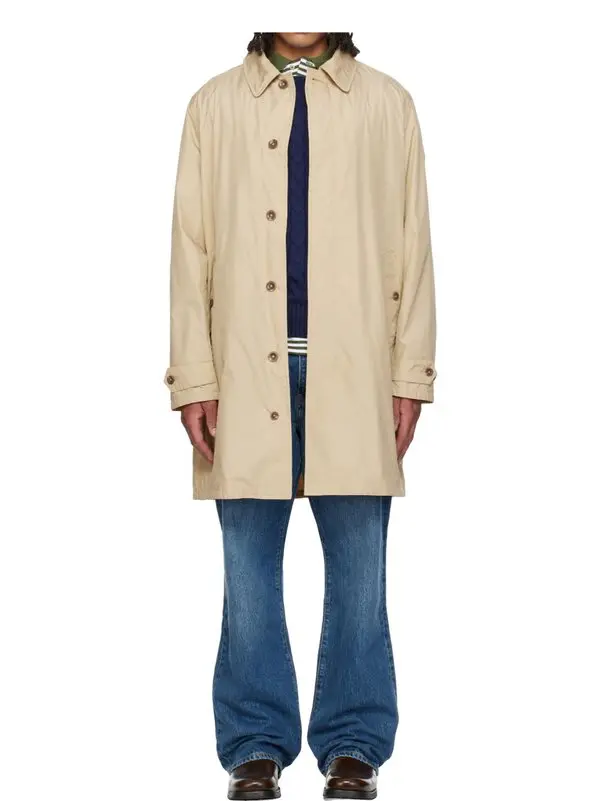Polo Ralph Lauren Long-sleeved Collared Trench Coat - Dune Brown
