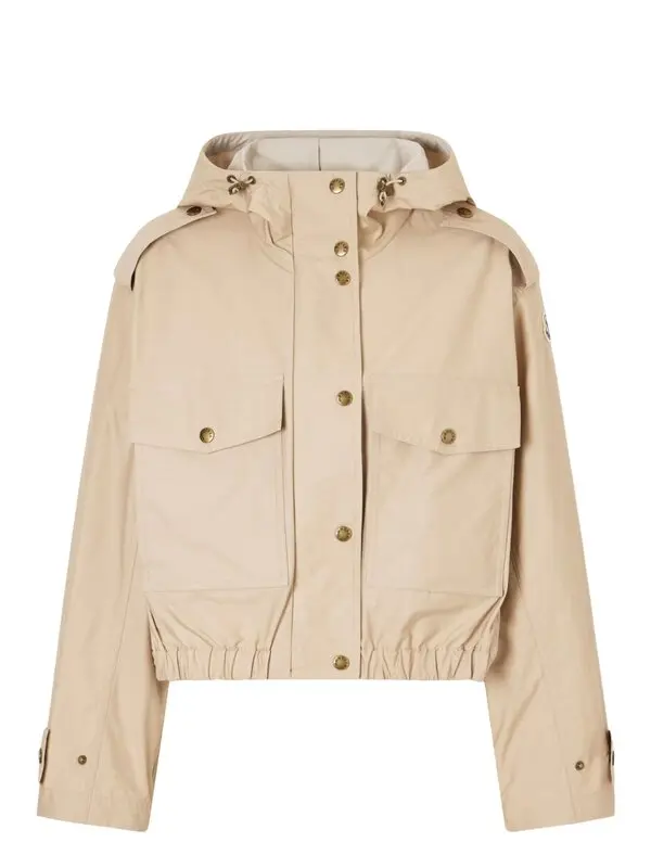Moncler Long-sleeved Hooded Jacket - Beige